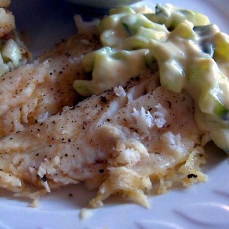 Microwave Diabetic Fish with Cool Cucumber Sauce – Cooking with Jeannie
