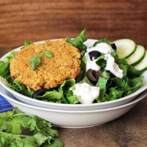 Falafel Salad with Cucumber Feta Dressing Recipe – Cooking with Jeannie